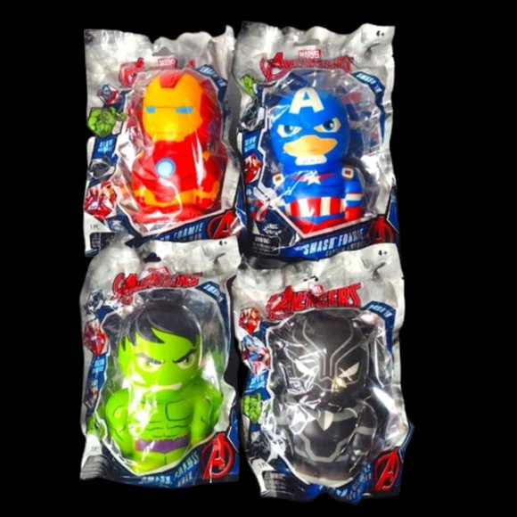 Marvel | Toys | 4 Marvel Avengers Captain America Hulk Iron Man Black ...